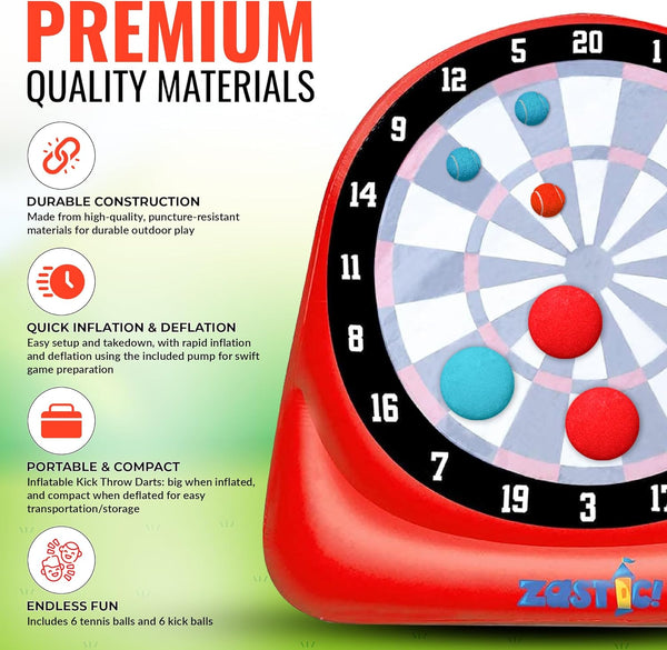 Giant Inflatable 6Ft Tall Kick & Throw Darts Game | Soccer Darts Infla ...